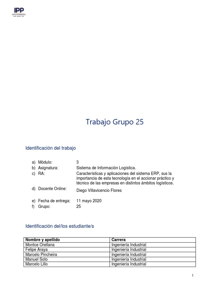 Trabajo Grupo25, M3-SIL, Tema Falabella | PDF | Planificación de recursos empresariales | Business