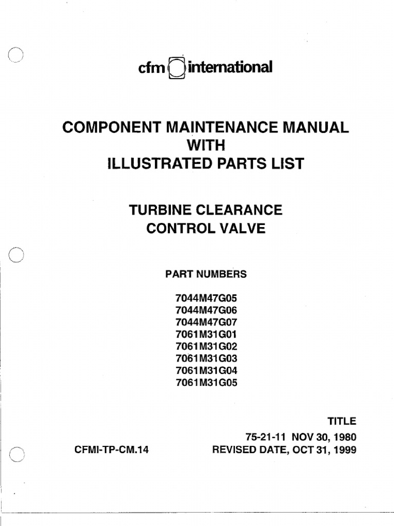 HPTACC Valve Maintenance Manual | PDF