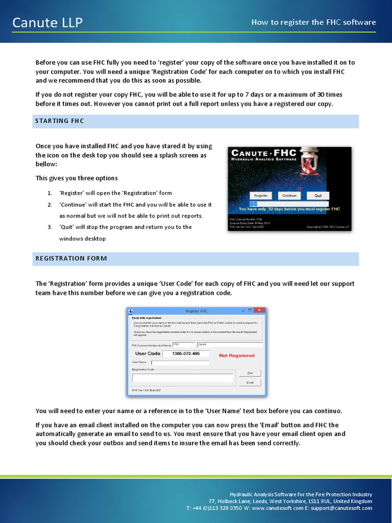 Canute LLP: How To Register The FHC Software | PDF | Software | System ...