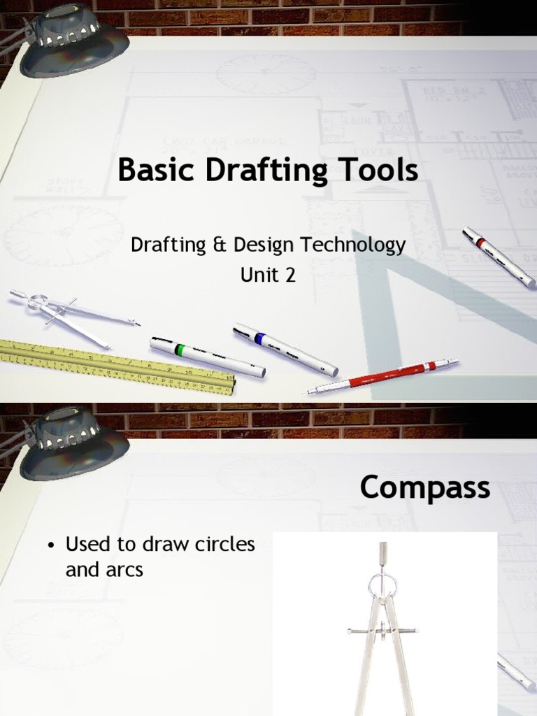 Basic Drafting Tools: Drafting & Design Technology Unit 2 | PDF