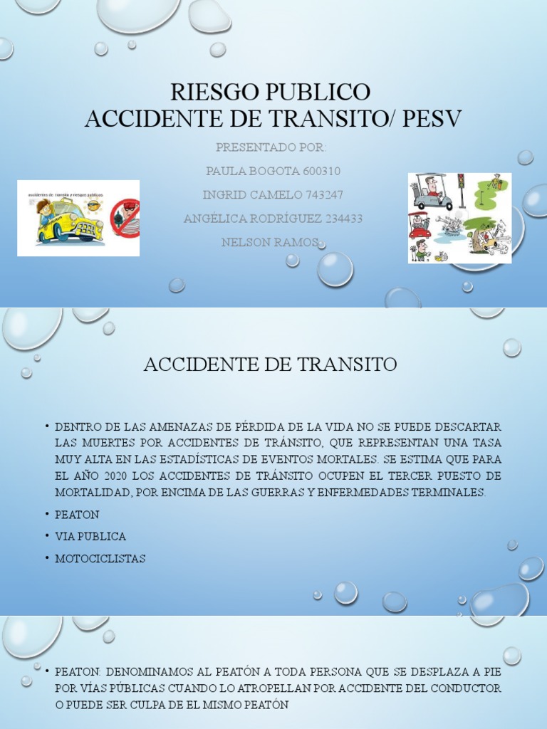 Presentacion Accidente de Transito | PDF | Accidente de tráfico ...