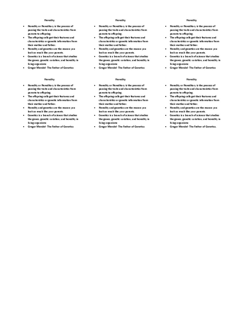 Done Definition-of-Heredity - Sci-3A | PDF | Heredity | Genetics