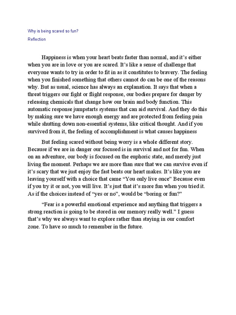 Why Is Being Scared So Fun | PDF