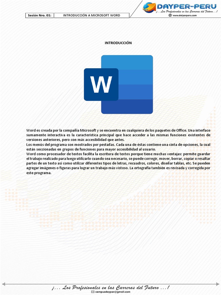 S1 - Introducción A Microsoft Word | PDF | Ventana (informática ...