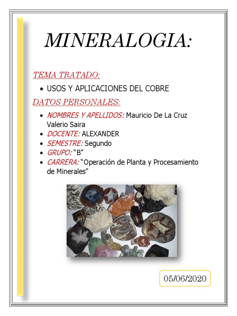 Usos y Aplicaciones Del Cobre PDF | PDF | Cobre | Bronce