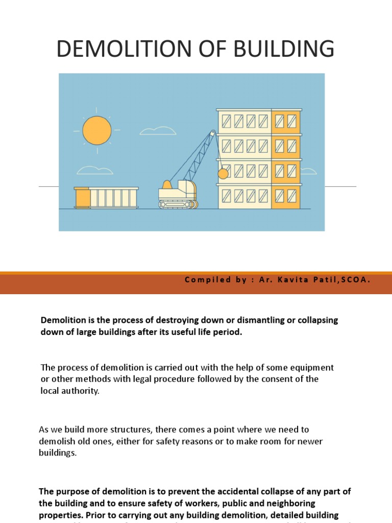 Demolition of Building - SW19-20 | PDF | Demolition | Crane (Machine)