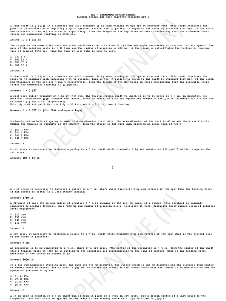 MDSP Set 6 | PDF | Grinding (Abrasive Cutting) | Belt (Mechanical)
