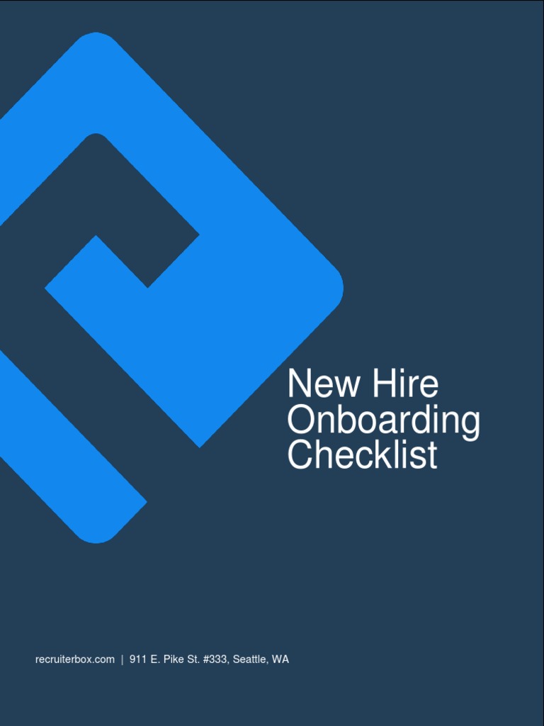 Checklist - New Hire Onboarding Checklist | PDF | Human Resources ...