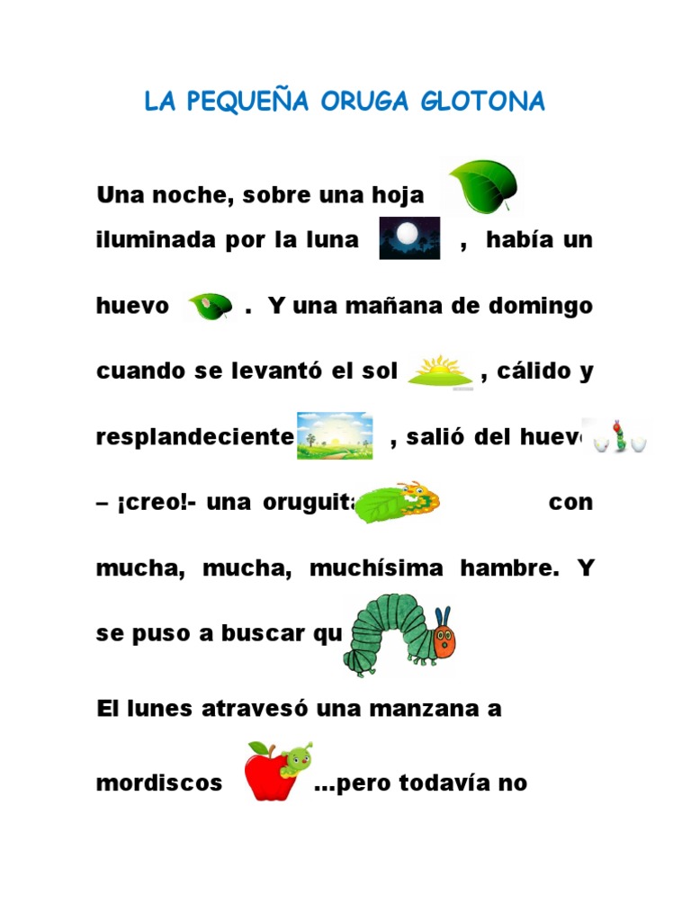Cuento De La Oruga Pdf