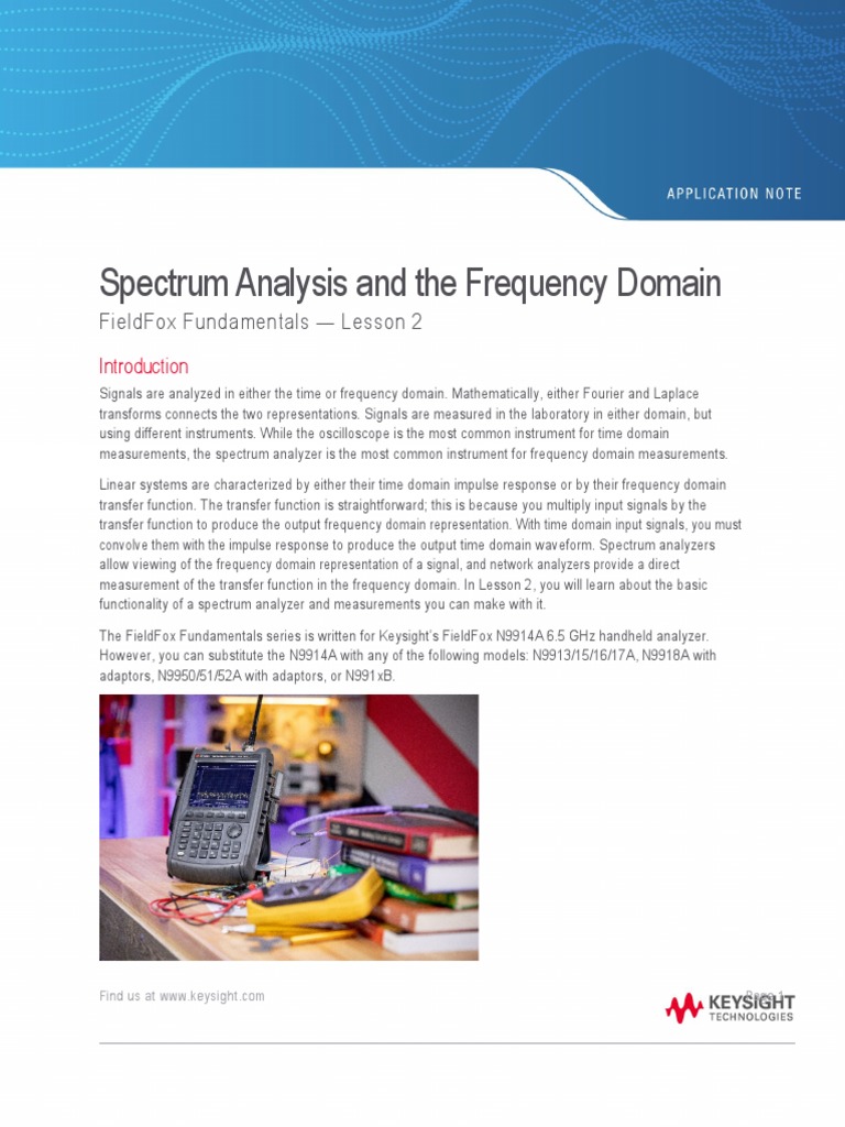 Spectrum Analysis and The Frequency Domain | PDF | Frequency Modulation ...