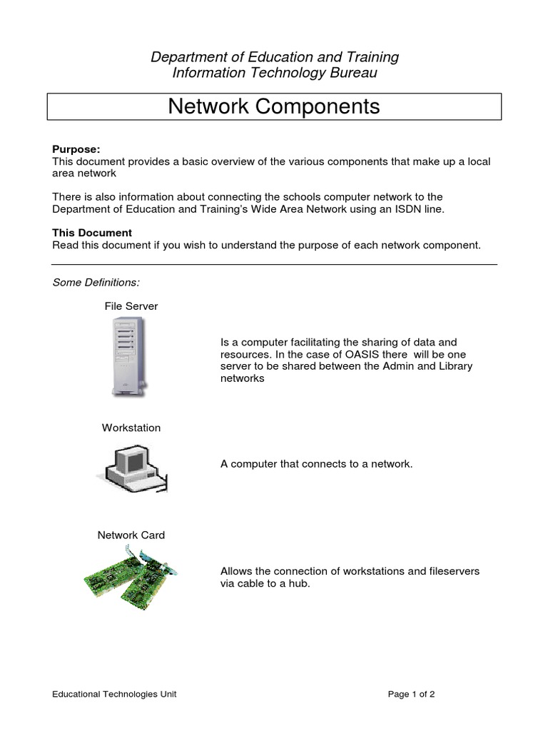 Network Component | PDF | Computer Network | Local Area Network