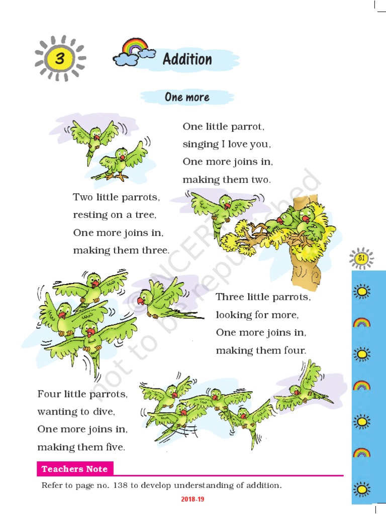 Addition poem counting parrots | PDF | Birds | Paravians