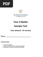 Year 4 English Test | PDF