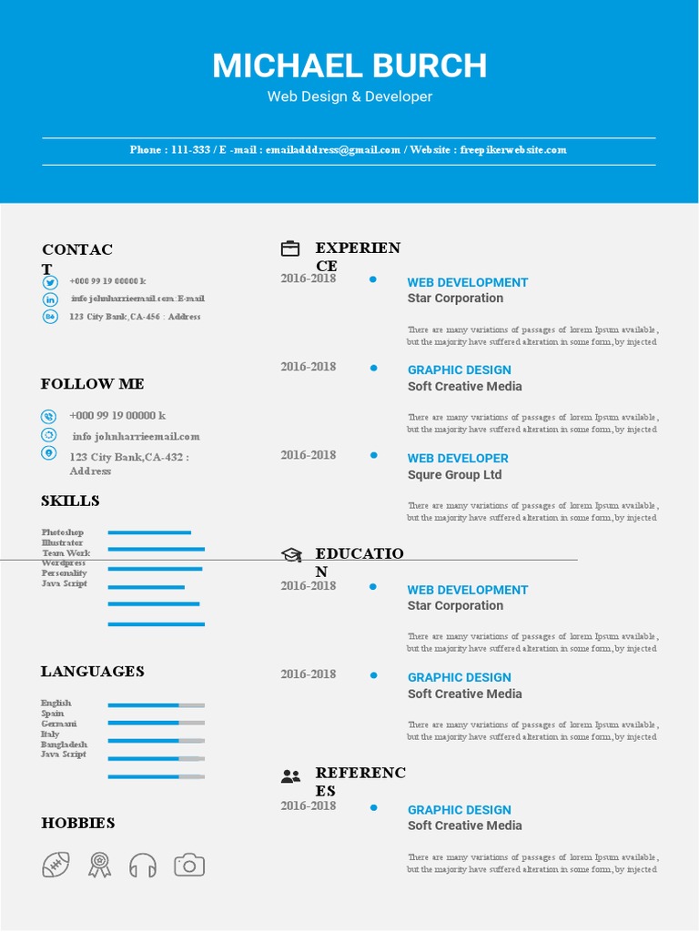 15 Template CV Word Gratis Minimal Word CV | PDF | Internet | Software ...