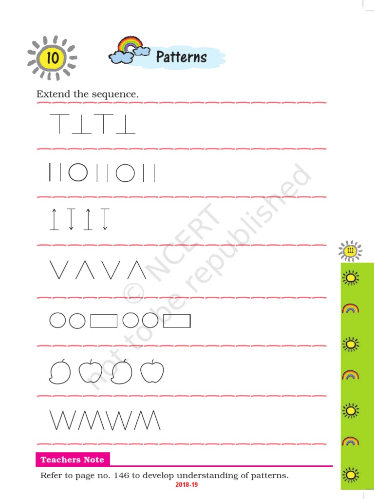 10 Patterns: Extend The Sequence | PDF | Teaching Mathematics | Nature