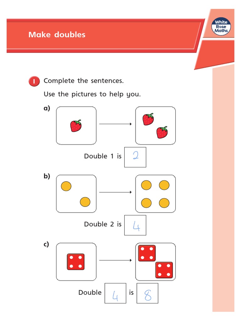 Make Doubles: Complete The Sentences. Use The Pictures To Help You | PDF