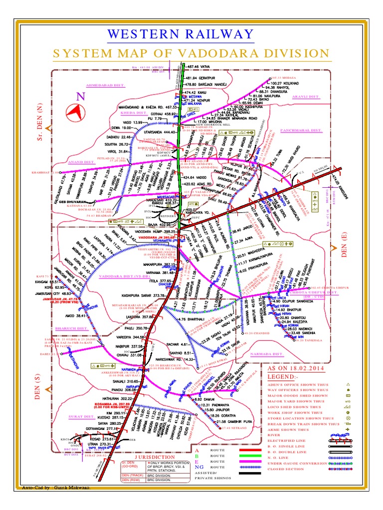 Western Railway: System Map of Vadodara Division | PDF