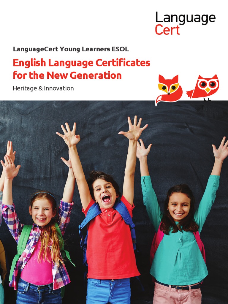 LANGUAGECERT YOUNG LEARNERS ESOL - Brochure | PDF | Test (Assessment ...