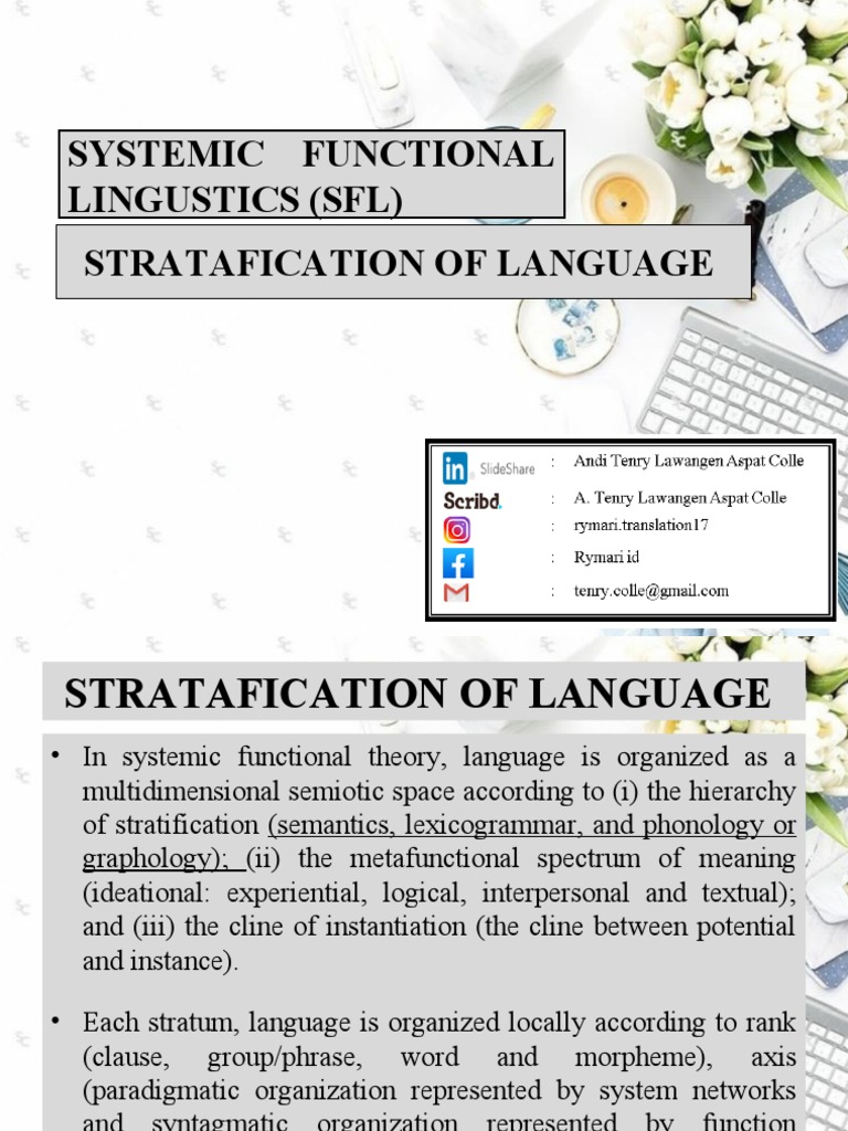 Systemic Functional Linguistics: Language Stratafication | PDF ...