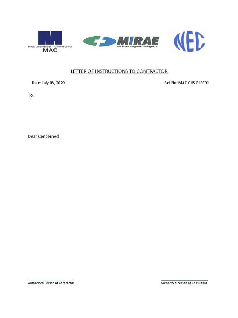 Letter of Instructions | PDF