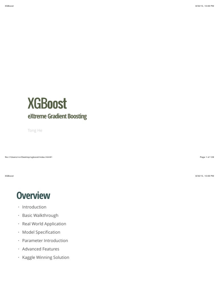 XGBOOST Advanced | PDF | Statistical Classification | Cross Validation (Statistics)