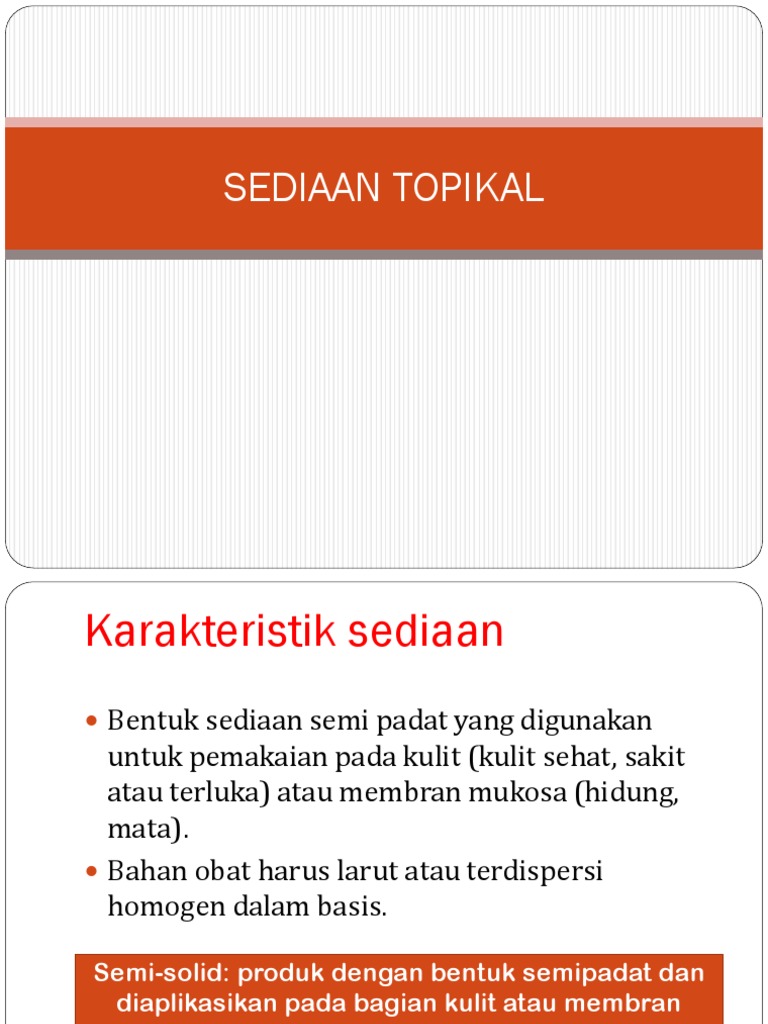 Sediaan Topikal | PDF