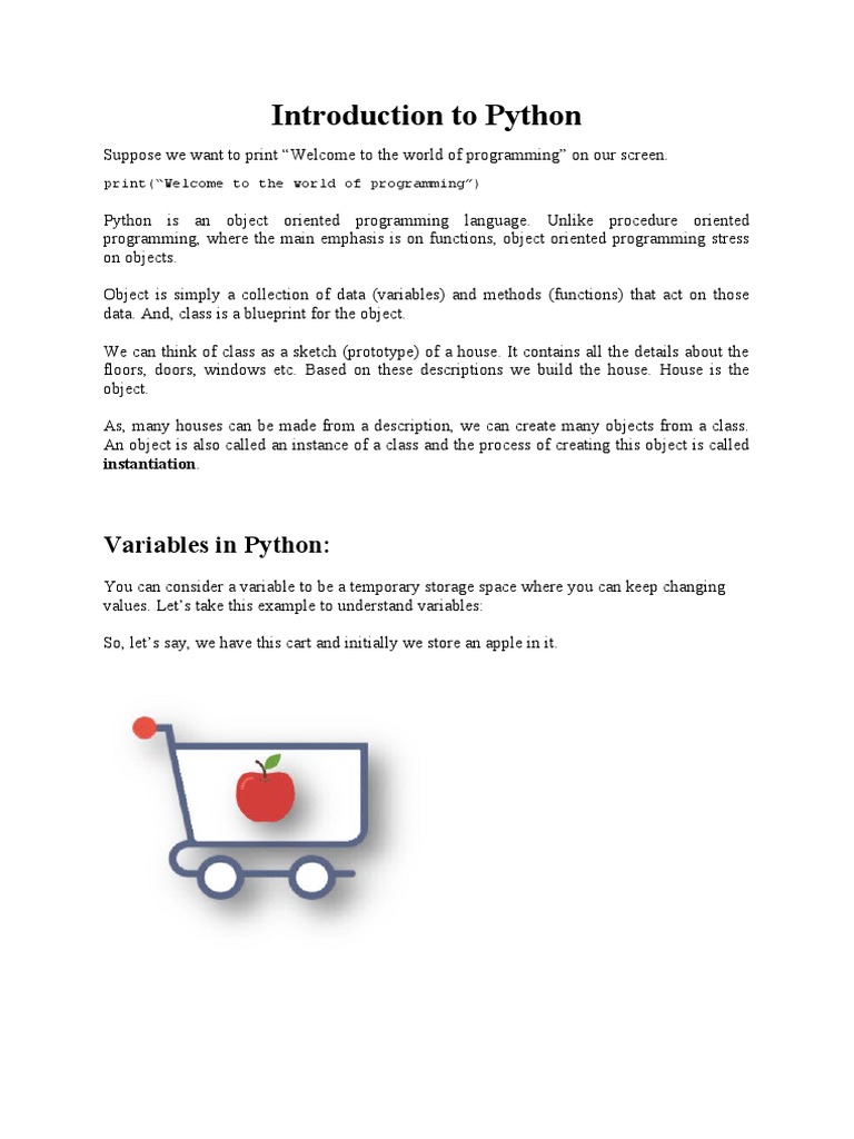 Introduction To Python | PDF | Control Flow | Data Type