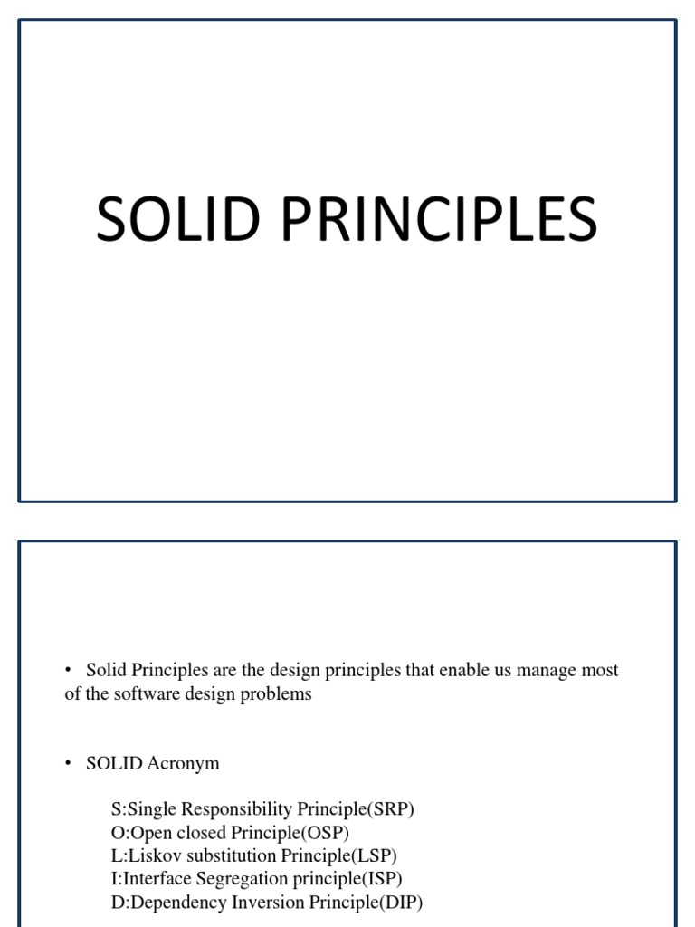 SOLID Properties PDF | PDF | Interface (Computing) | Class (Computer ...