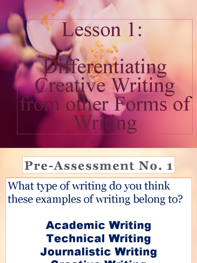 Differentiating Creative Writing Styles | PDF | Essays | Writers