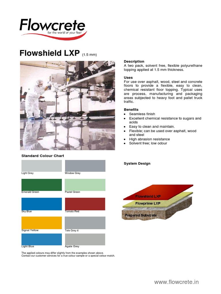Flowshield LXP: Description | PDF | Concrete | Color