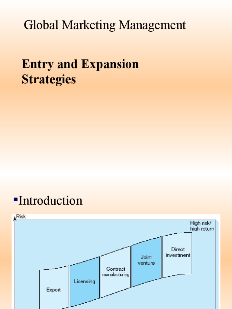 Market Entry Strategies - Notes | PDF | Exports | Mergers And Acquisitions