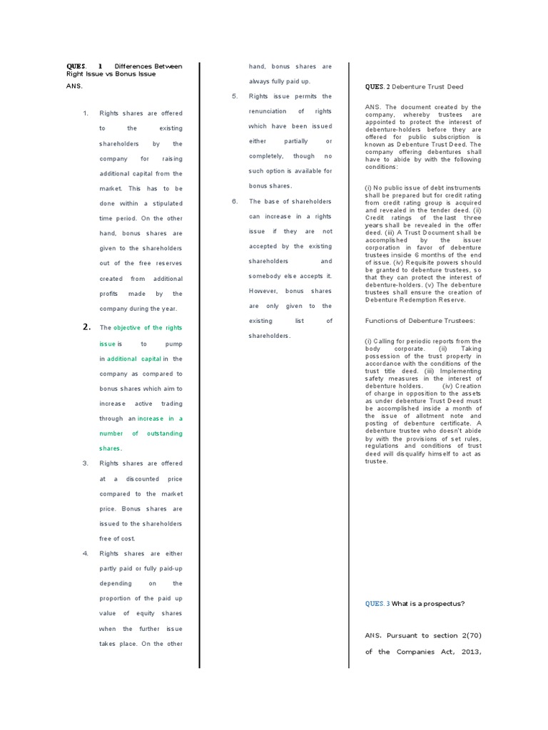 Company Law 1 Pdf Quorum Dividend