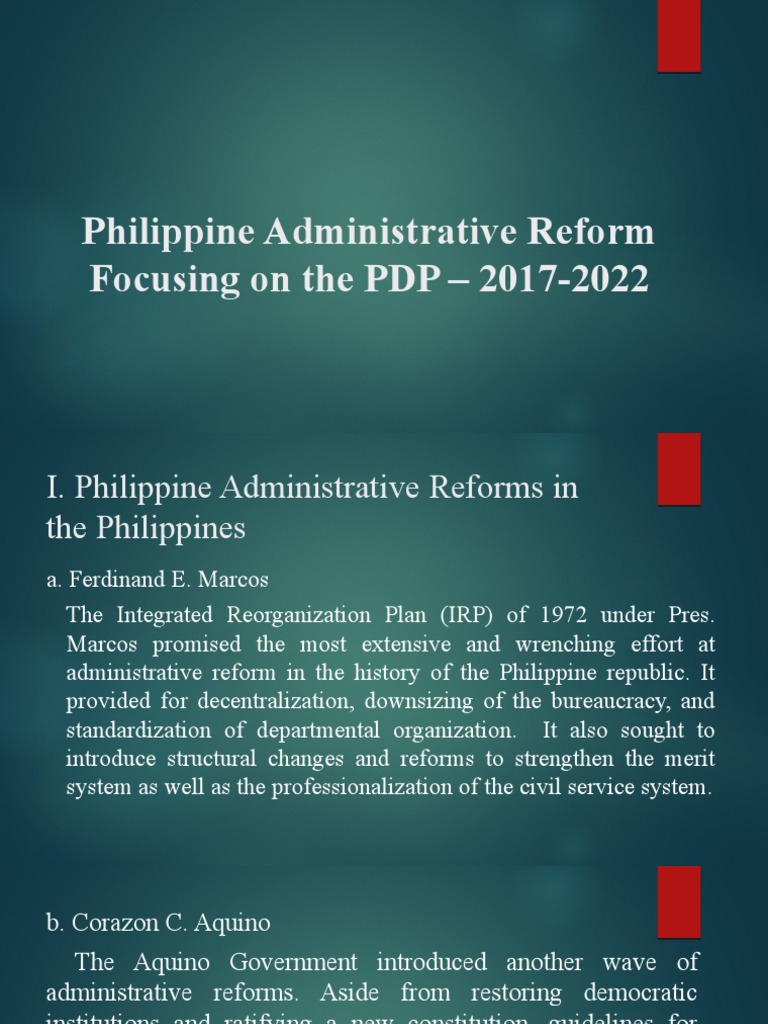 Philippine Administrative Reforms Overview | PDF | Governance | Public ...