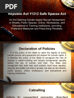 Powerpoint Presentation of Safe Spaces Act RA 11313 | PDF | Sexual ...