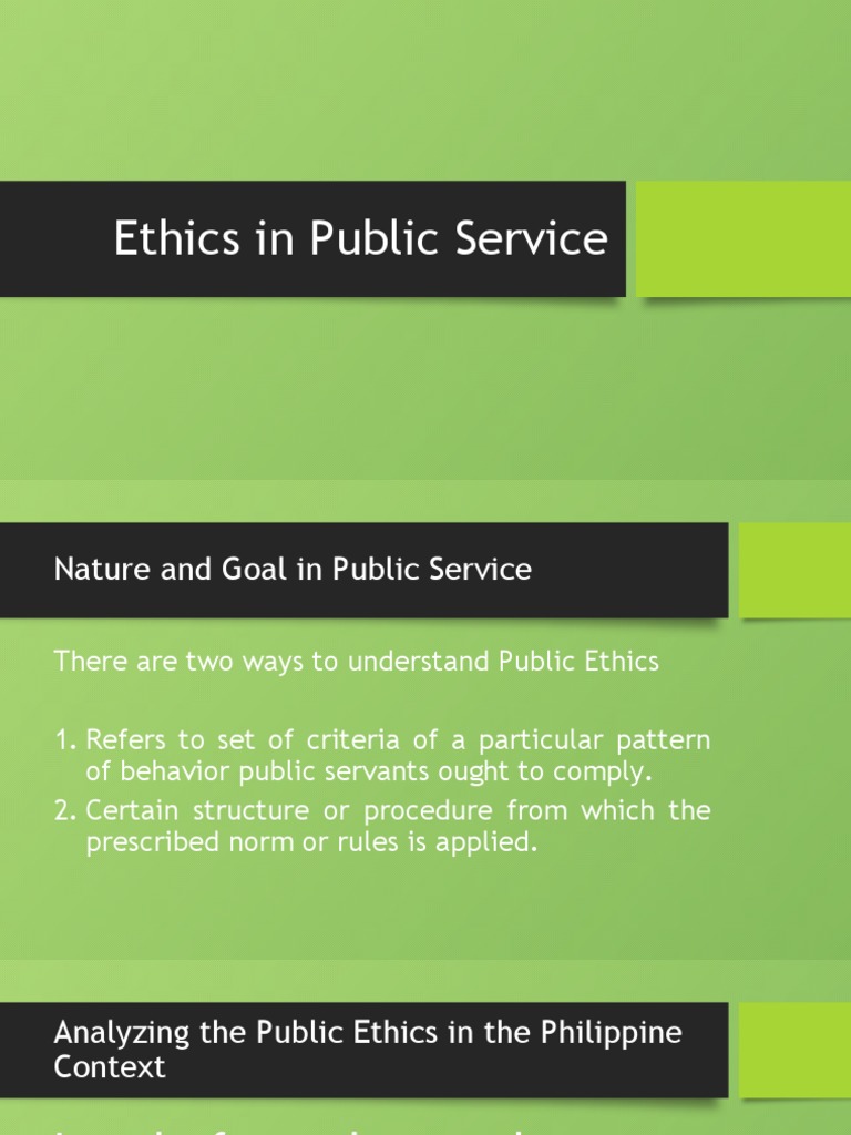 2-Ethics in Public Service | PDF | Integrity | Institution