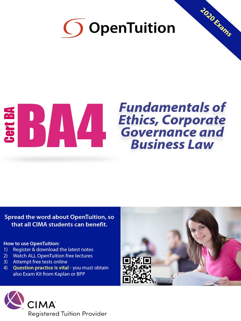 Cima Ba4 2020 | PDF | Accounting | Audit