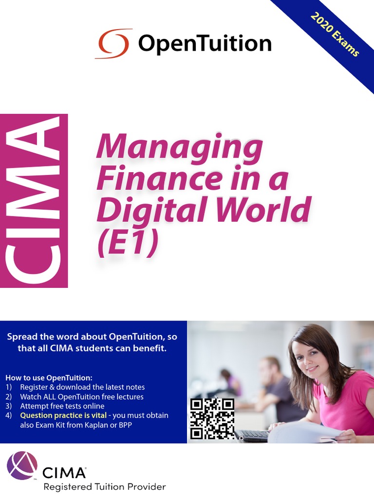 CIMA E1 2020 Notes | PDF | Internal Control | Automation