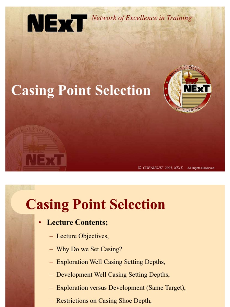 Casing Seat Selection Guide | PDF | Casing (Borehole) | Oil Well