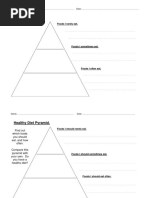 Food Pyramid Worksheet Template | PDF