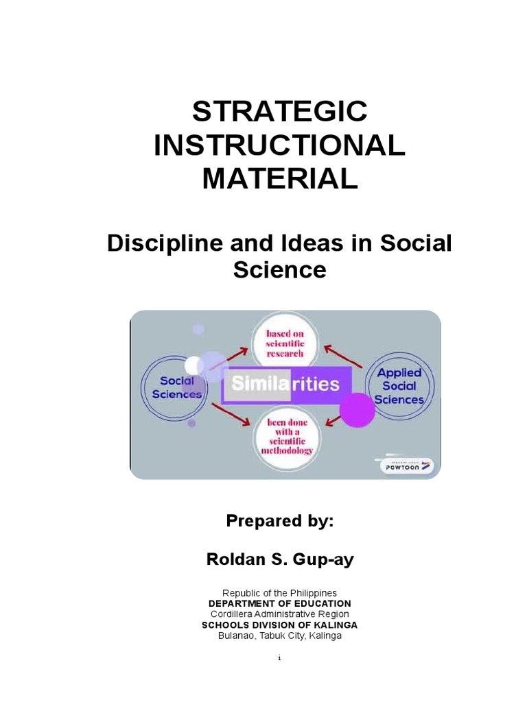Strategic Instructional Material: Discipline and Ideas in Social ...
