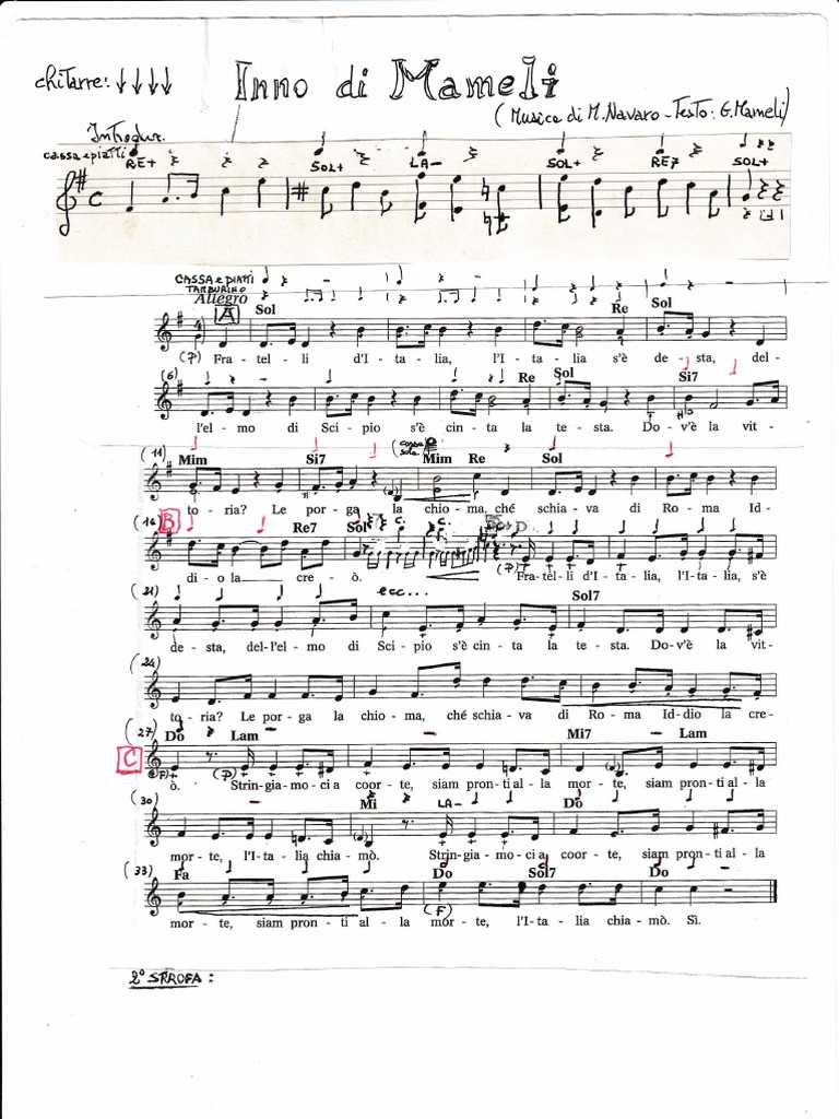 Inno Di Mameli | PDF