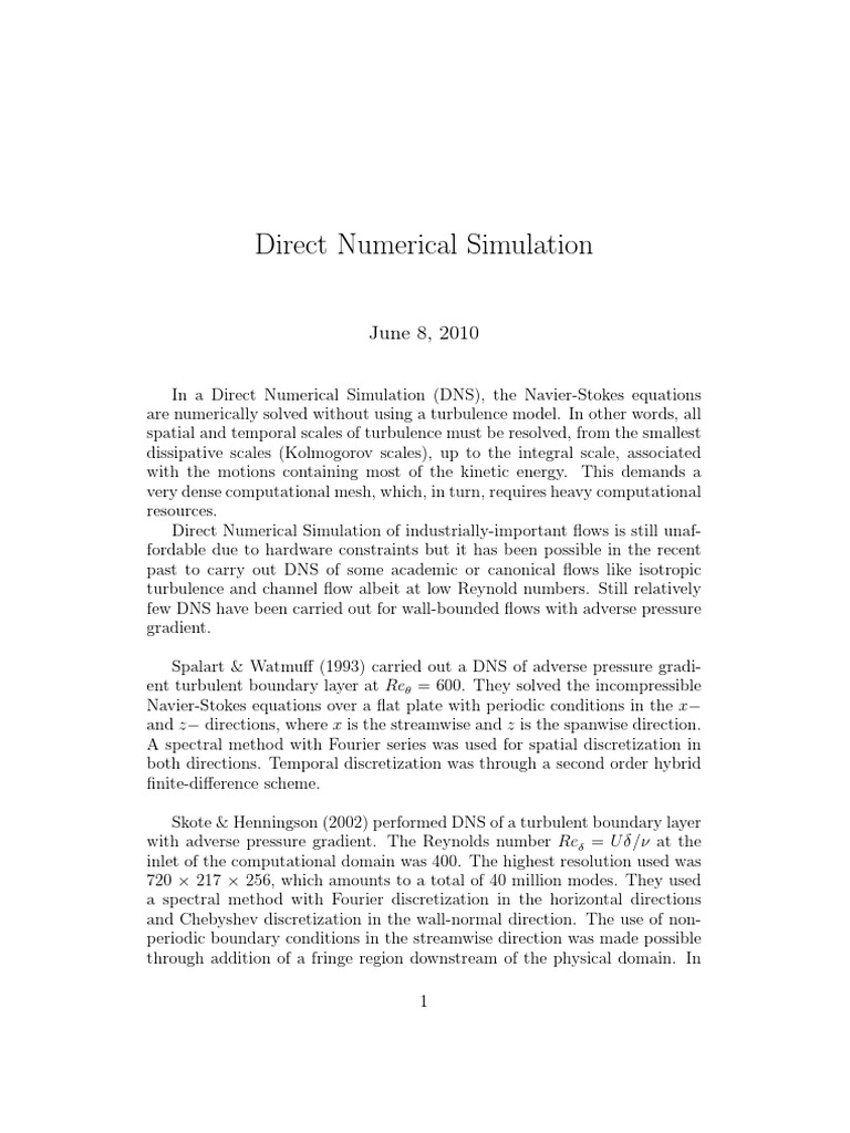 Chapter5 Direct-Numerical-Simulation | PDF | Turbulence | Boundary Layer