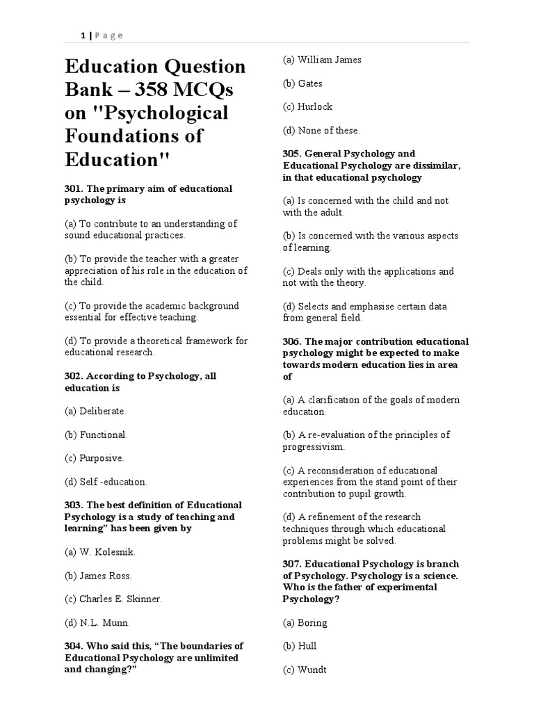 Past Test SST General FPSC Pedagogy | PDF | Educational Psychology ...