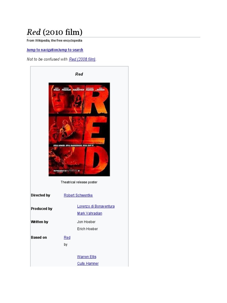 Red (2010 Film) : Jump To Navigation Jump To Search | PDF