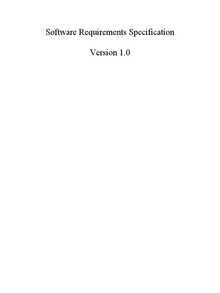 Software Requirements Specification | PDF | Use Case | Websites