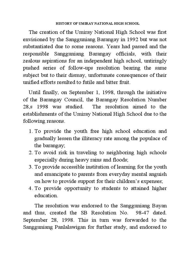 History of Umiray, Dingalan | PDF | Behavior Modification | Cognition