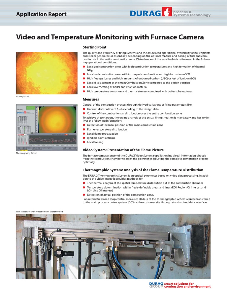 Furnace Camera System for Combustion Monitoring | PDF | Combustion | Boiler