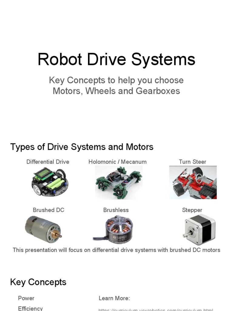 Robot Drive Systems: Key Concepts To Help You Choose Motors, Wheels and ...