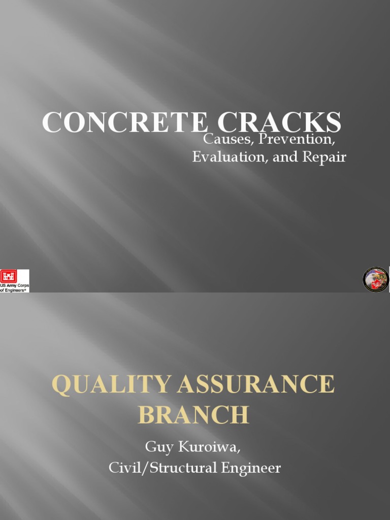 Concrete Cracks: Causes, Prevention, Evaluation, and Repair | PDF ...