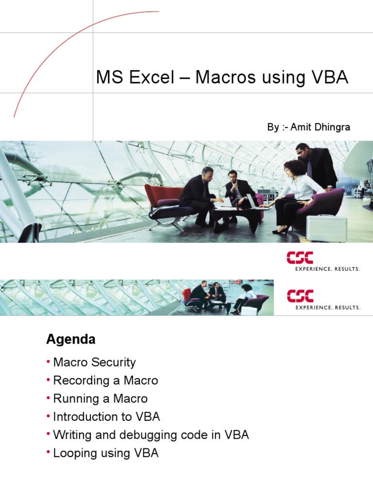 MS Excel - Macro | PDF | Macro (Computer Science) | Microsoft Excel